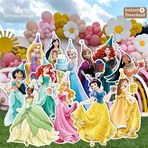 Disneys Princess Cutouts Etsy