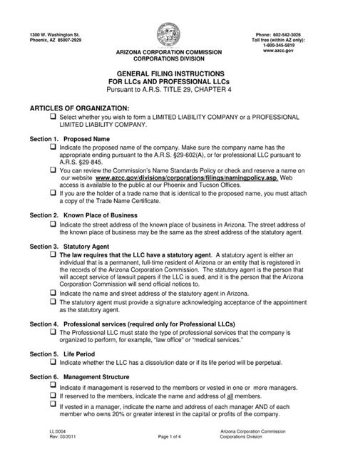 Articles Of Organization Llc Template Content Calendar Template