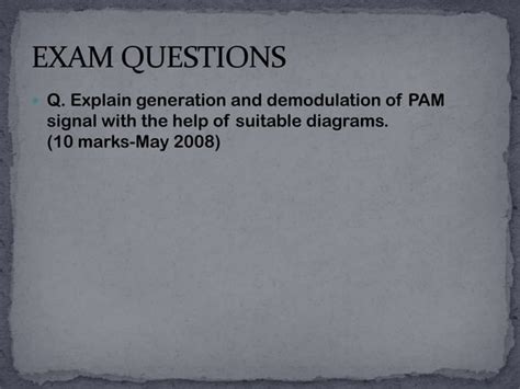 Pulse Amplitude Modulation Pam Pptx