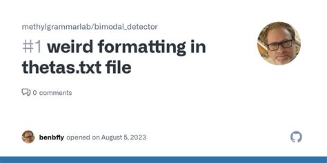 Weird Formatting In Thetas Txt File · Issue 1 · Methylgrammarlab Bimodal Detector · Github