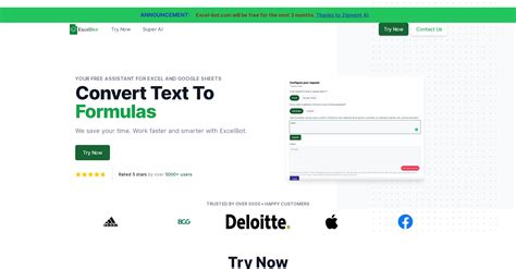 Excel Bot Ai Assistant And 31 Other Ai Alternatives For Spreadsheet Tasks