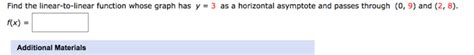 solved find the linear to linear function whose graph has y