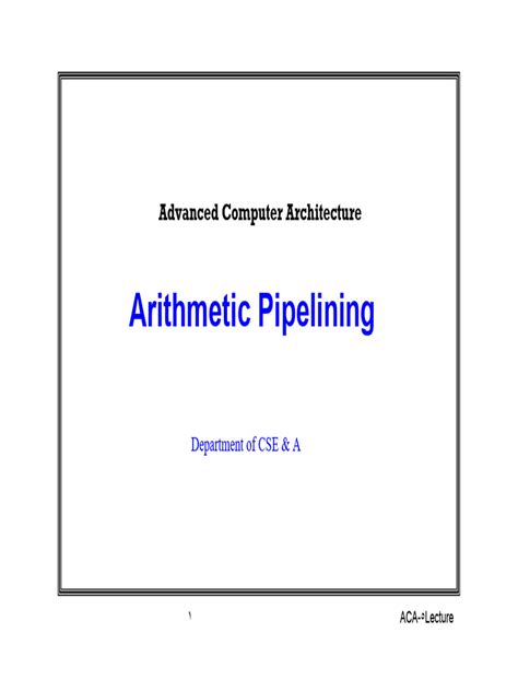 arithmetic pipeline pdf multiplication arithmetic