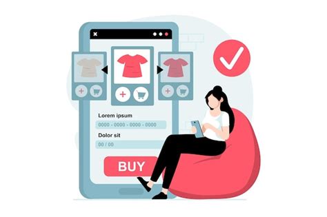 Premium Vector Mobile Commerce Concept With People Scene In Flat