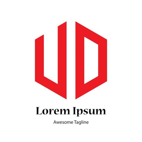 Premium Vector U And D Letter Logo Design