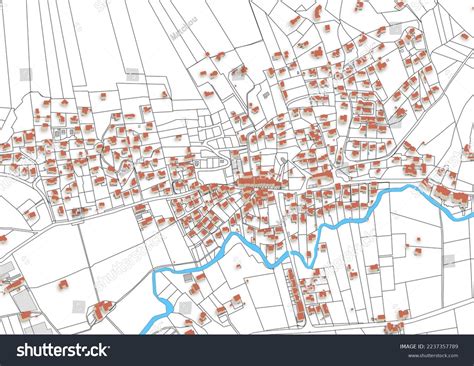 Urban Planning Territory 2d Rendering Cadastral Stock Illustration 2237357789 Shutterstock