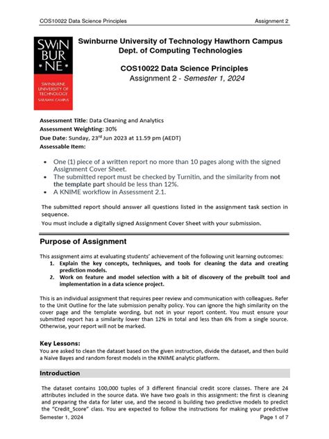 Cos10022 Data Science Assignment 2 Question Pdf Data Science Computing