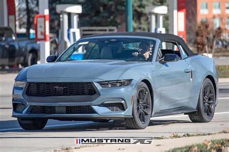 Mustang Ecoboost Convertible Spied In Vapor Blue W Blue Brembos Mustang G S