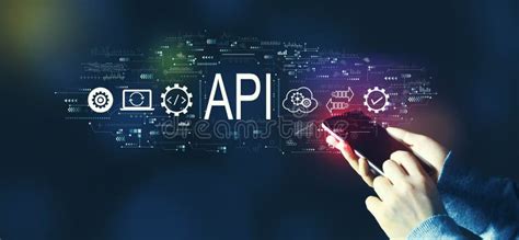 Api Application Programming Interface Concept With Person Using Smartphone Stock Image Image Api Application Programming Interface Concept With Person Using Smartphone Stock Image Image