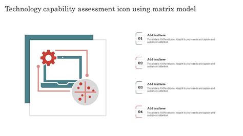 Technology Capability Assessment Icon Using Matrix Model Ppt Slide