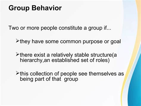 Group Behavior Ppt