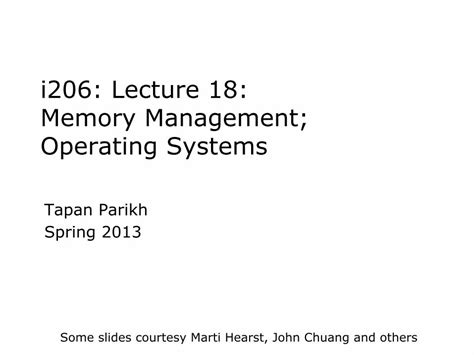 pdf i206 lecture 18 memory management operating systems dokumen tips