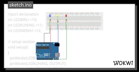 Lampu Kelip Kelip Wokwi Esp32 Stm32 Arduino Simulator