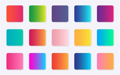Premium Vector Color Set Of Gradients Background