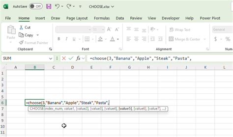 How To Use The Excel Choose Function