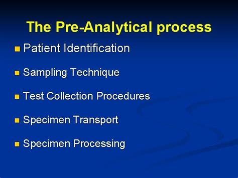 Preanalytical Errors Specimen Collection Errors Inadequate