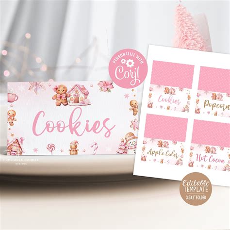 Christmas Cookie Food Labels Oh Snap Cookie Decorating Party Table