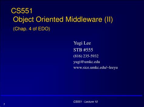 Ppt Cs551 Object Oriented Middleware Ii Chap 4 Of Edo Powerpoint Presentation Id4795718