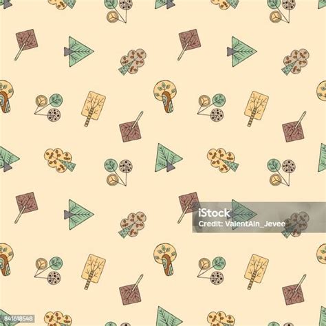 벡터 손으로 그려진된 완벽 한 패턴 장식 양식된 유치 한 나무 낙서 스타일 부족 그래픽 그림입니다 장식 귀여운 손 그림 낙서 만화 스케치 완벽 한 패턴의 시리즈 가을에 대한