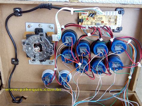 Pakéquis Efeitos com LED nos controles Arcades