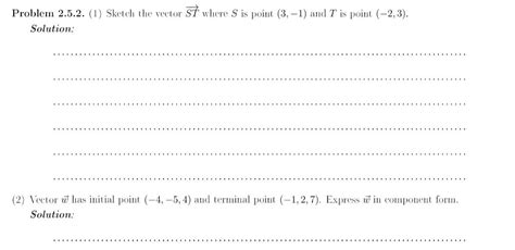 solved problem 2 5 2 1 sketch the vector st where s is
