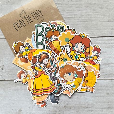 Weatherproof Princess Daisy Sticker Pack Different Options To Choose From Including Custom Etsy