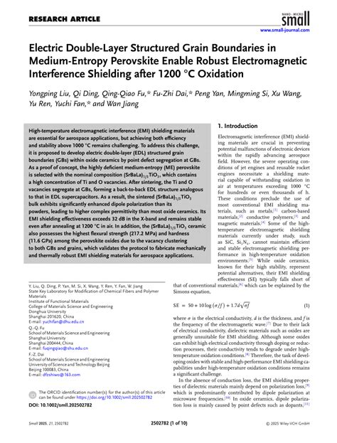 Electric Double‐layer Structured Grain Boundaries In Medium‐entropy Perovskite Enable Robust