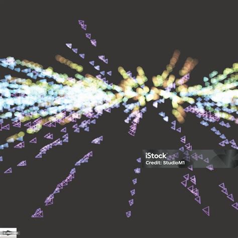 동적 배열 입자 방출 추상 동적 배경입니다 모션 효과 함께 구성입니다 Bokeh 효과입니다 벡터 일러스트입니다 3차원 형태에 대한 스톡 벡터 아트 및 기타 이미지 Istock