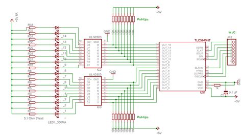 How To Connect Tlc5940nt And Uln2003 Leds And Multiplexing Arduino
