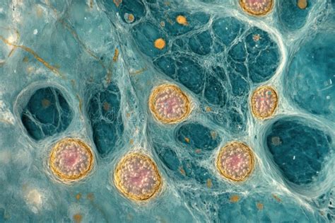 A Close Examination Reveals Vibrant Cells And Structures Interacting Showcasing The Complexity