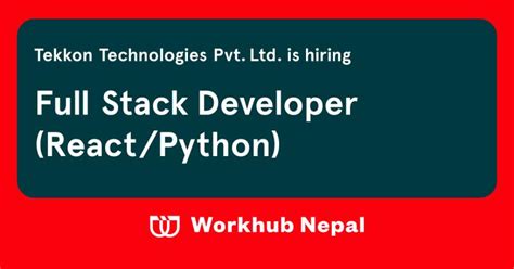 workhub nepal on linkedin full stack developer react python