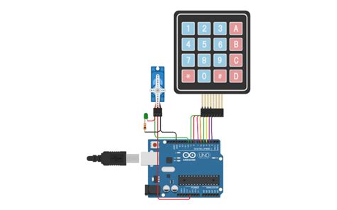 Circuit Design Password Door Lock Tinkercad