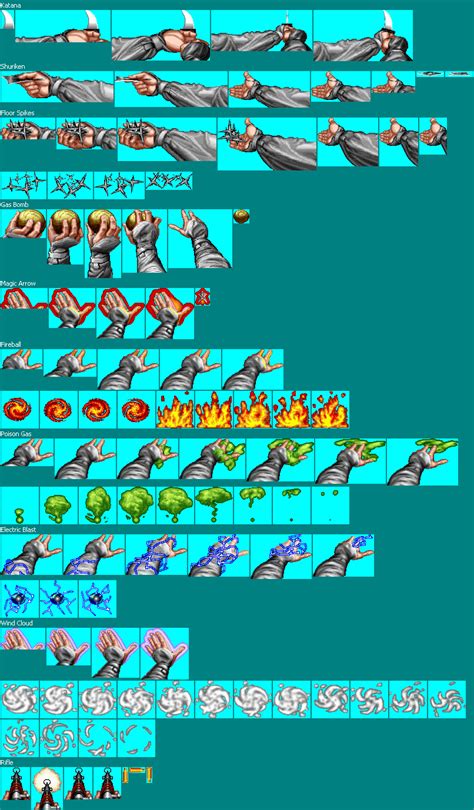 Weapons Shadow Warrior Prototypes Ms Dos The Spriters Resource