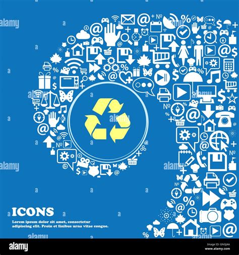 Processing Sign Symbol Nice Set Of Beautiful Icons Twisted Spiral Into The Center Of One Large