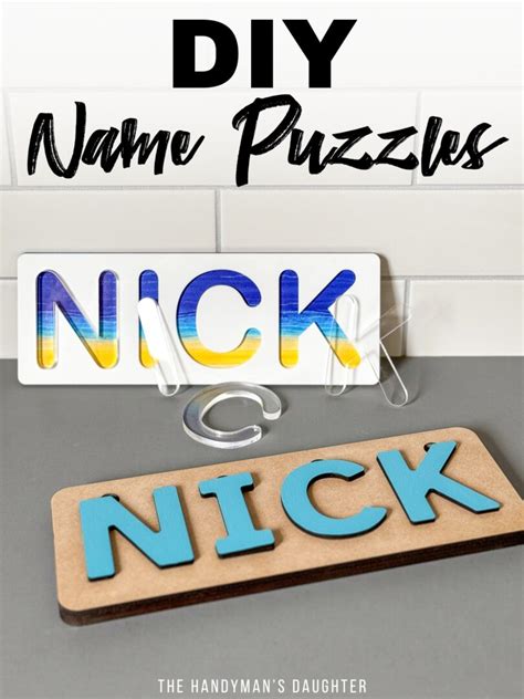 Diy Personalized Wooden Name Puzzles The Handymans Daughter Diy Personalized Wooden Name Puzzles The Handymans Daughter