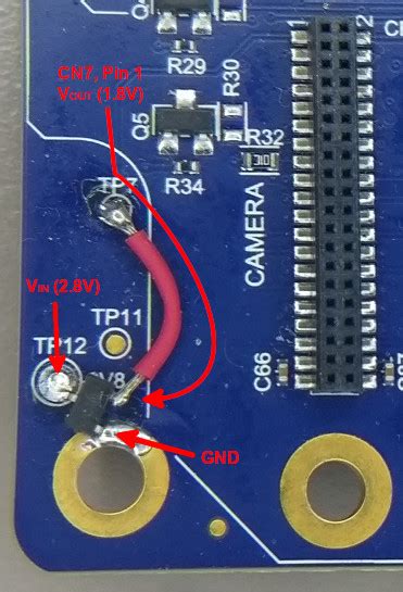 using a camera module with the b u585i iot02a discovery board