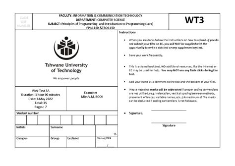 Nc2420 Principles Of Computer Programming L3 P2 Qp Supp 2019