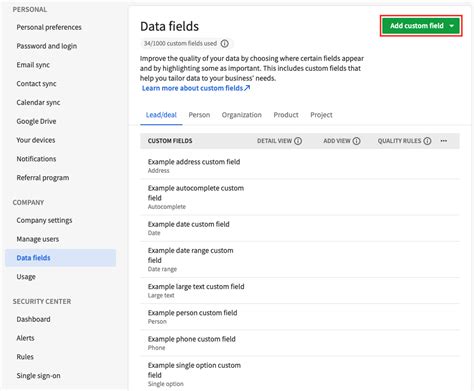 Custom Fields Knowledge Base Pipedrive