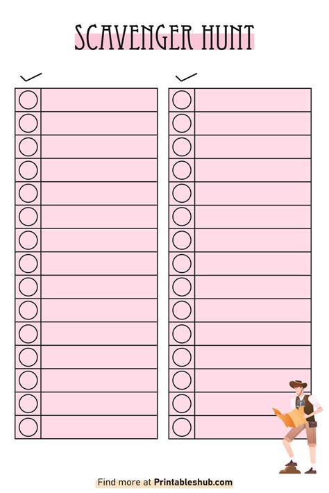 Scavenger Hunt Printable Poster Template