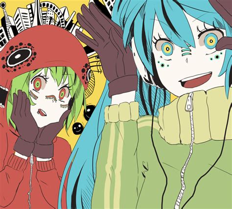 Hatsune Miku And Gumi Vocaloid And More Drawn By Shiuka Danbooru