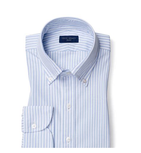 Classic Oxford Navy Stripe Mayfair And Legacy Bespoke Shirtmakers