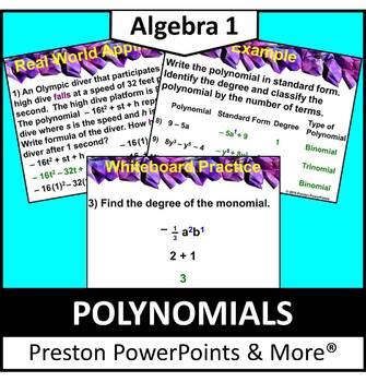 Alg Polynomials In A PowerPoint Presentation By Preston PowerPoints