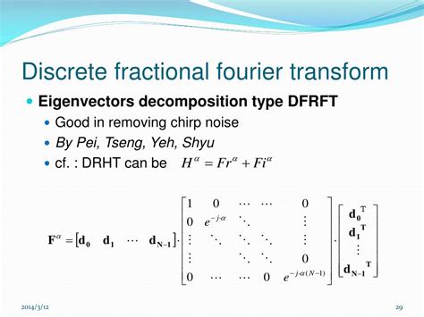 Ppt Fractional Fourier Transform Powerpoint Presentation Free