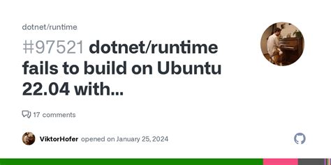 Dotnetruntime Fails To Build On Ubuntu 2204 With Pportablebuild