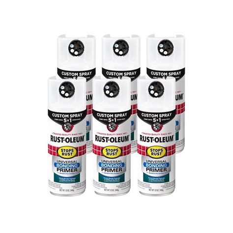 Rust Oleum Stops Rust 12 Oz Custom Spray 5 In 1 Flat White Universal