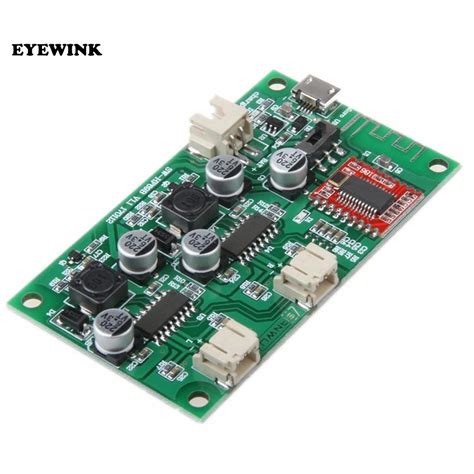 DC 5V 3 7V 6W 6W Stereo Bluetooth Receiver Amplifier Board Lithium Battery Powered For