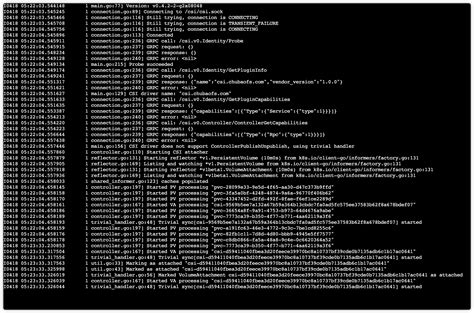 完全按照文档部署提示： csi attacher mountdevice failed to create