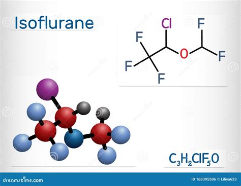 Isoflurane Molecule Is Inhalation Anesthetic Used For General