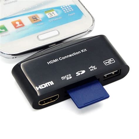 Micro USB To MHL Adapter OTG HDMI Memory Card Reader