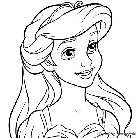 Ariel As A Human Coloring Pages [2025]
